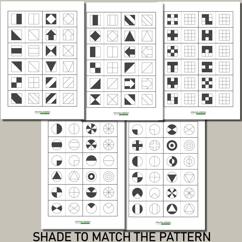 Shade to Match the Pattern, Printable Worksheets, Kids Learning ...