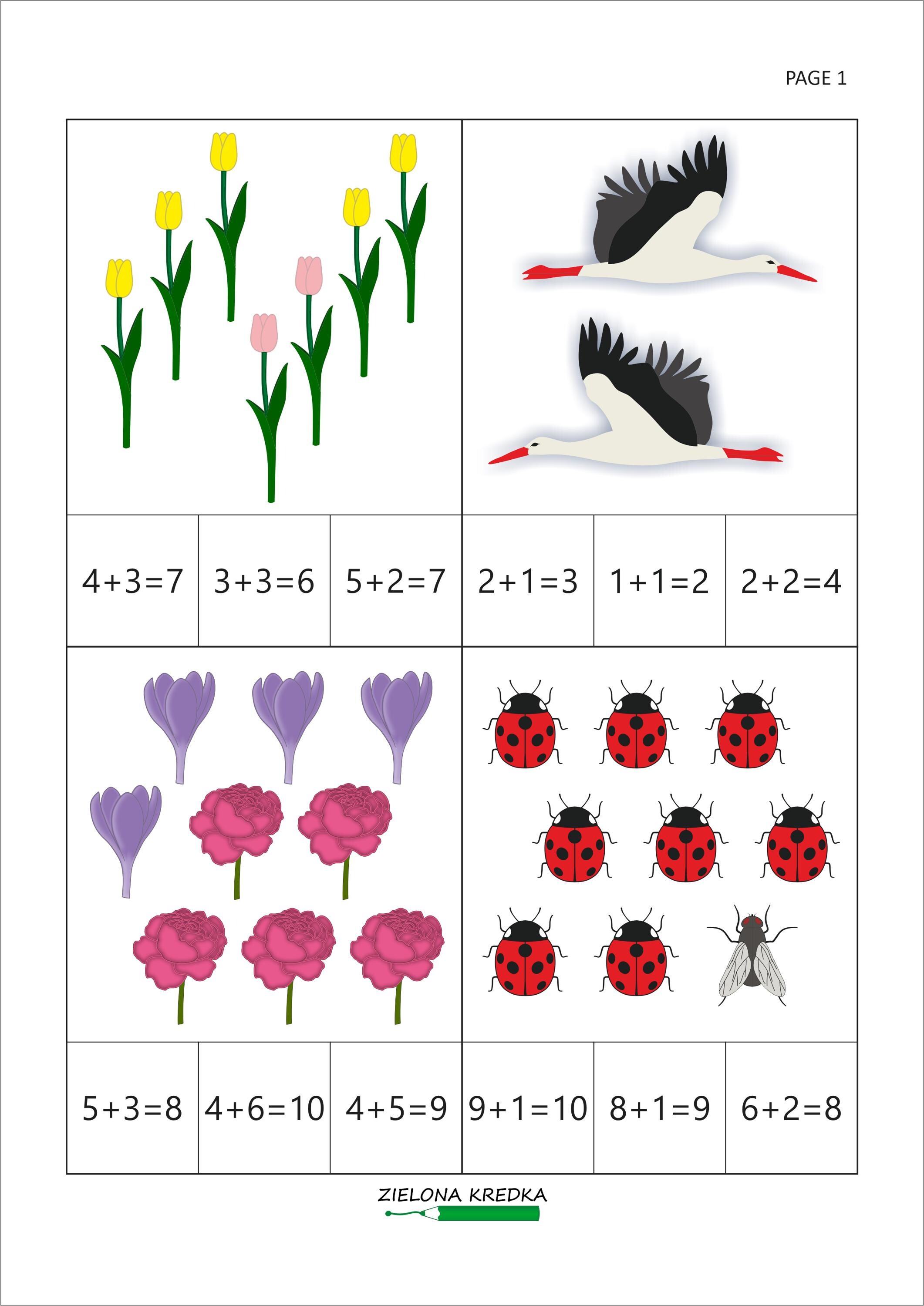 Spring Count and Clip Cards Printable | Counting 1–10 Preschool Math ...