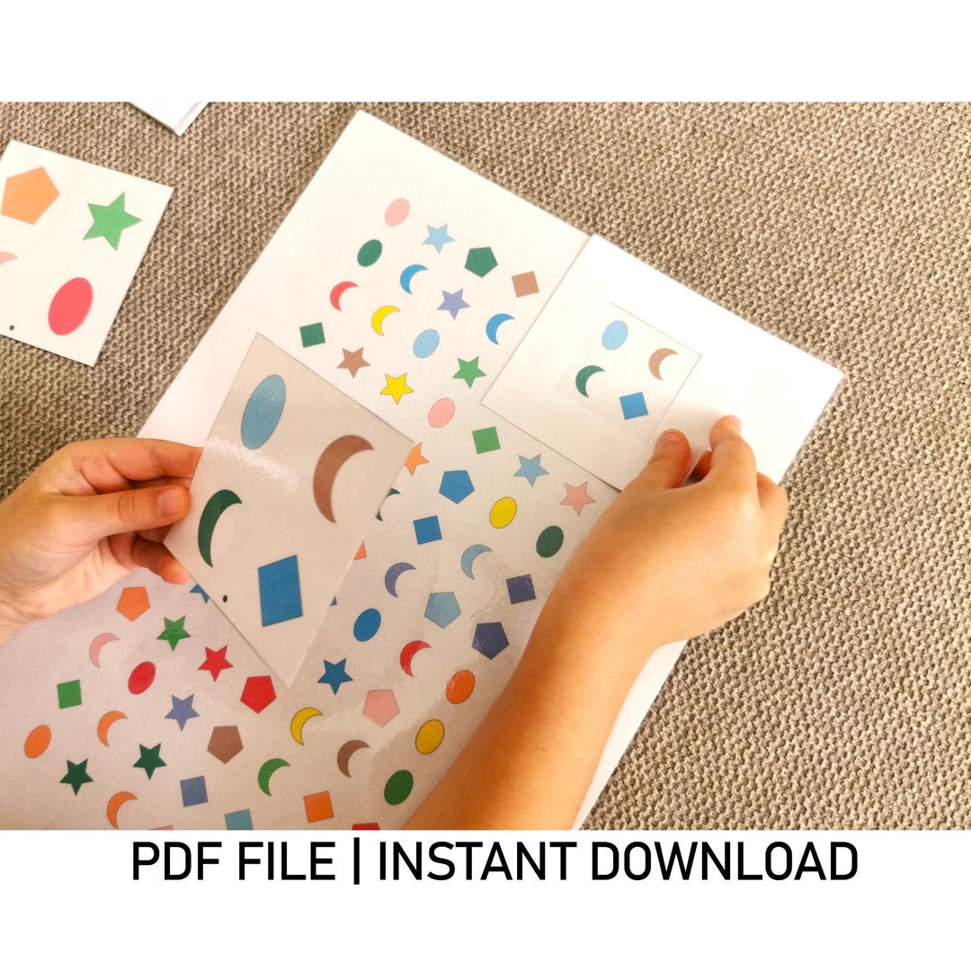 Colored Shapes Look & Find Game | Printable Pattern Search Activity ...