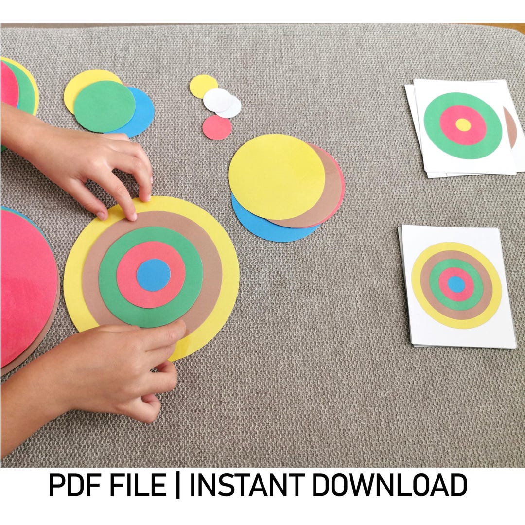 Circle Pattern Matching Activity | Color & Size Sequencing | Preschool ...