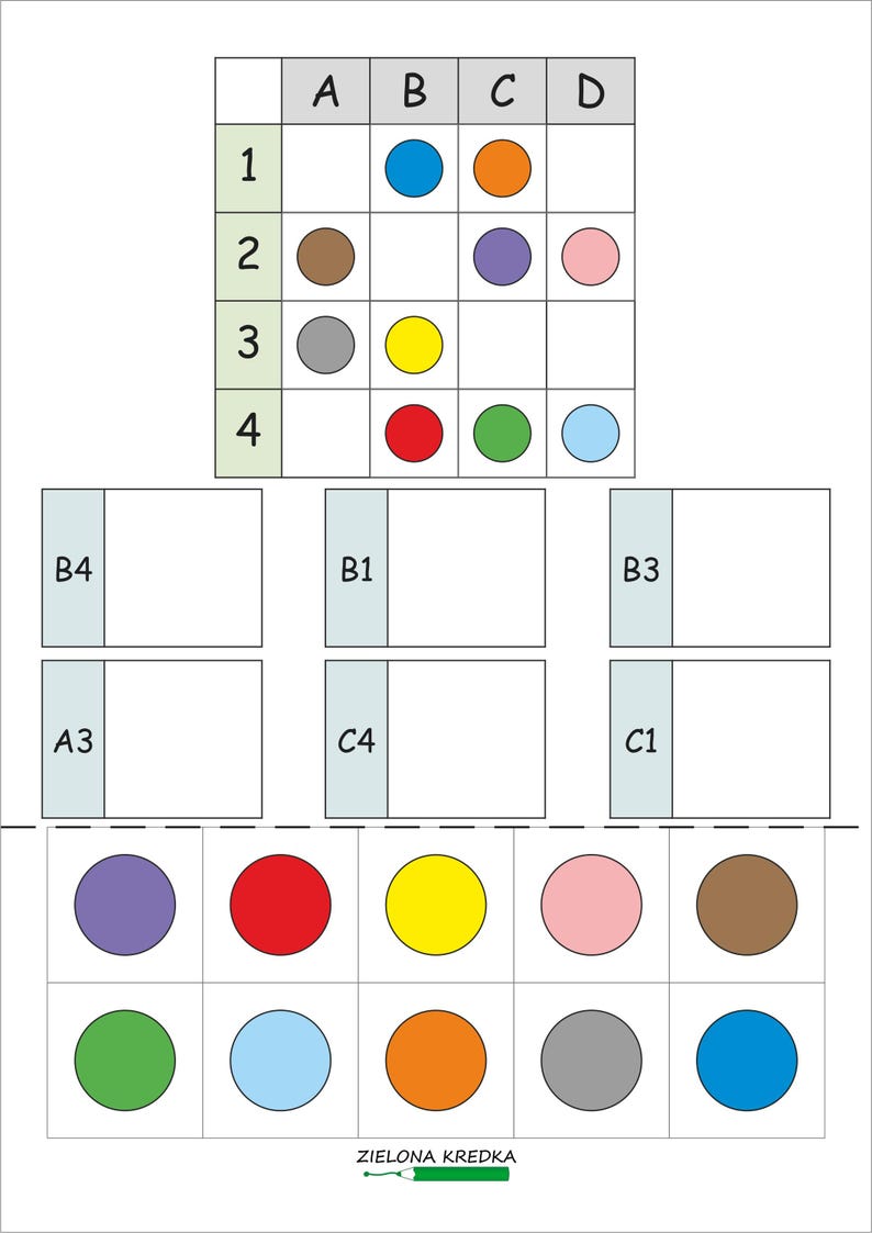 Shape Tables With Coordinates, Printable Worksheets, Kids Educational ...