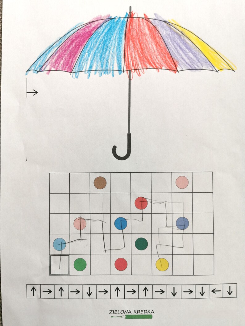 Umbrella Color by Code Activity: Autumn Kindergarten Printable (digital ...