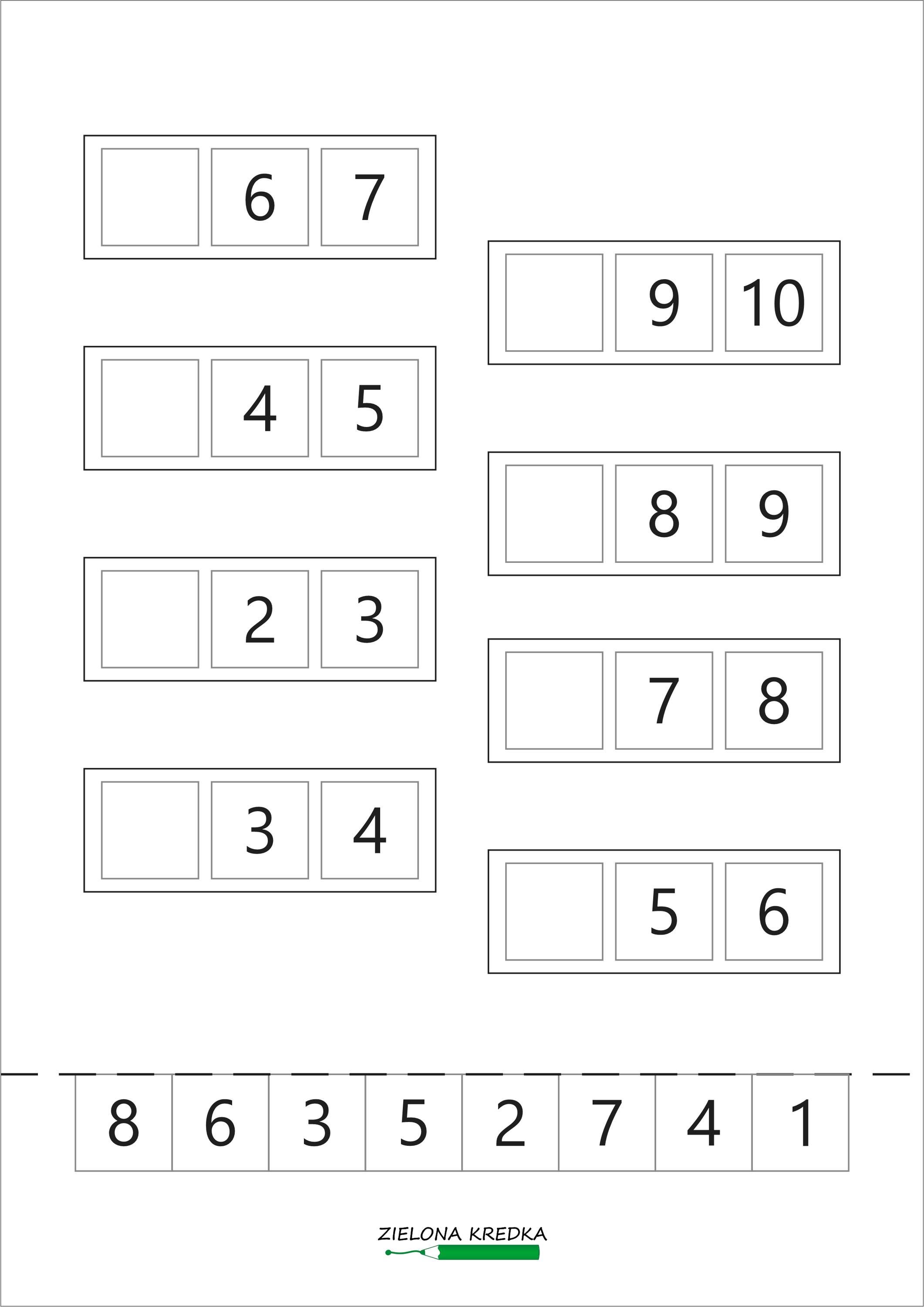 Hojas De Trabajo De Números Faltantes Para Primer Grado