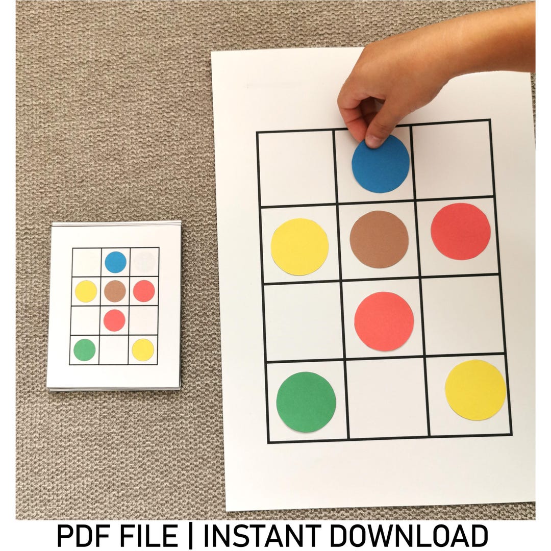Dots, Patterns Matching, Printable Activity for Kids, Color Matching ...