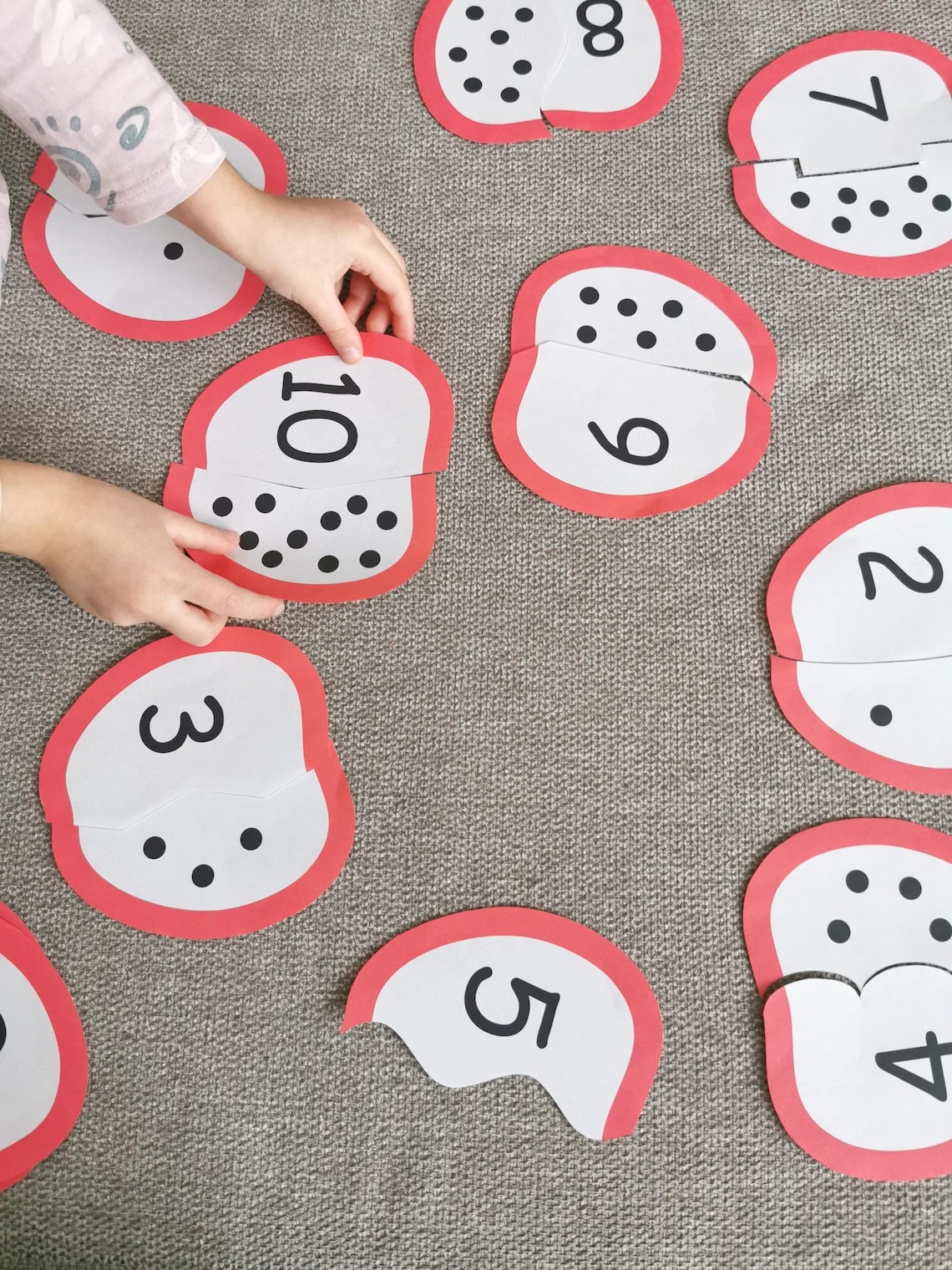 Apple Counting Puzzle 1–10 | Self Correcting Number Matching ...