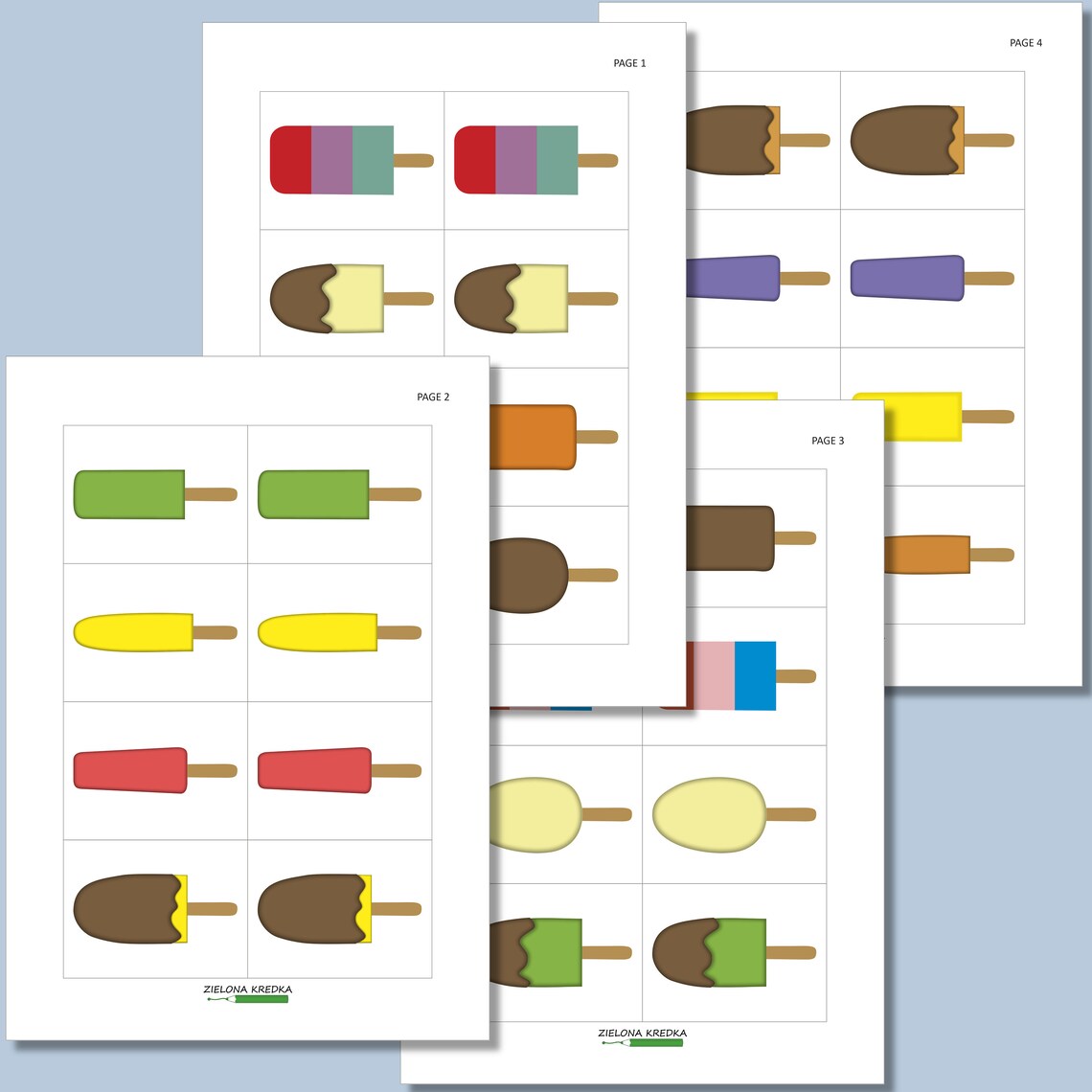 Ice Cream Memory Game: Printable Summer Activity (digital PDF Download ...
