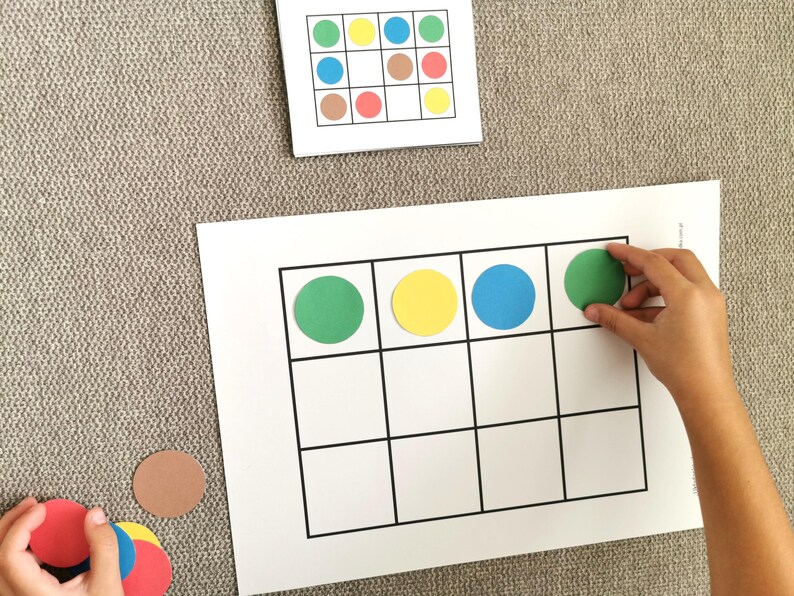 Dot Pattern Matching Game | Build the Pattern Printable | Preschool ...