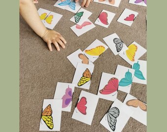 4-piece Butterflies Puzzle | Printable Spring Matching Game for ...