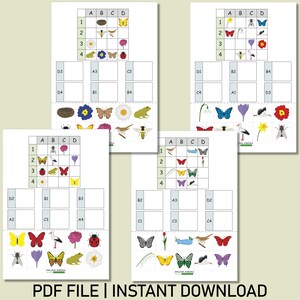Spring Tables With Coordinates, Printable Worksheets, Kid Learning ...