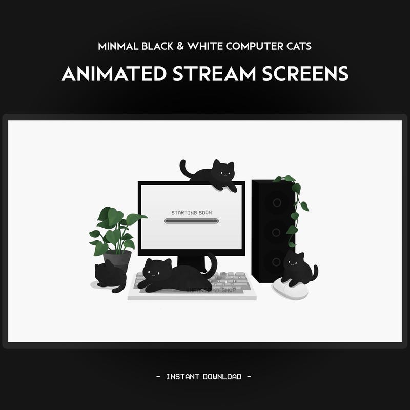 Twitch Cat Simple Overlay - Etsy