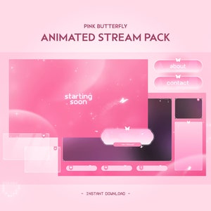 Animated Butterfly Dreamy Stream Pack | Cute Minimalist Clean | Simple ...
