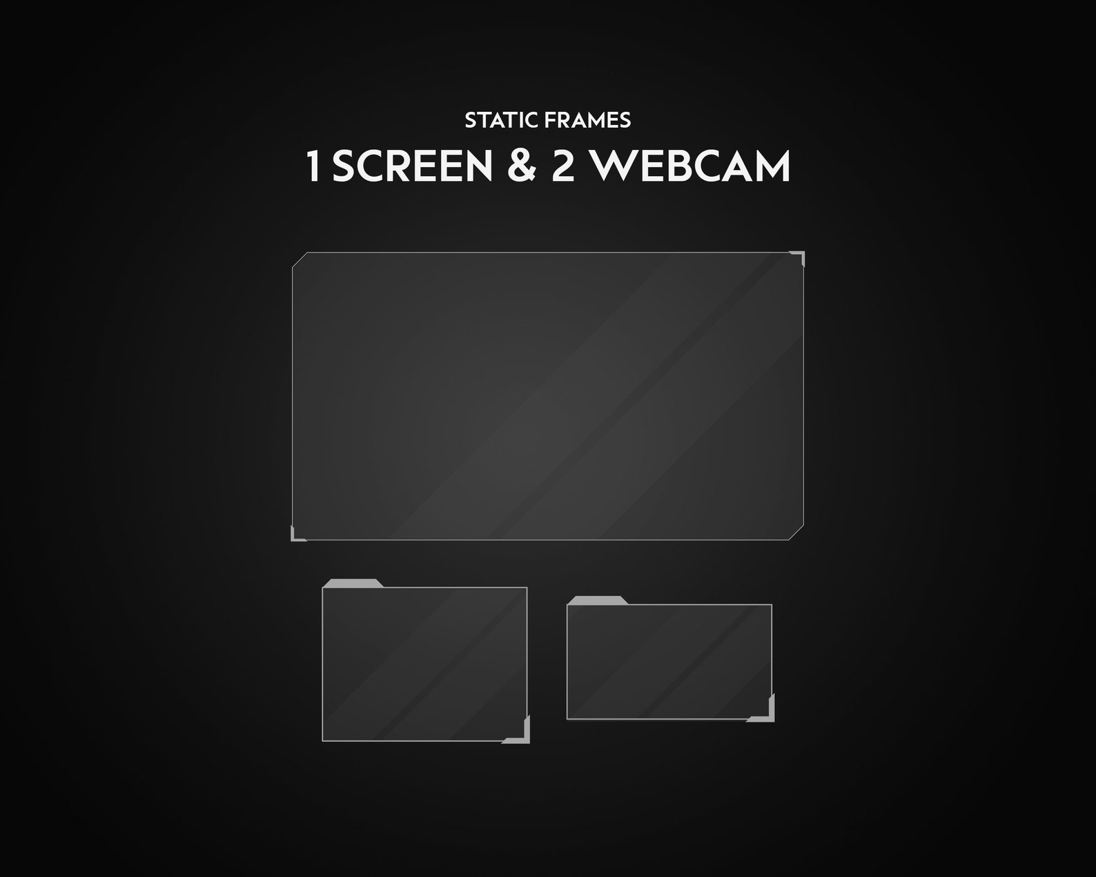 Black & White Cyber Animated Stream Pack | Dark Minimal Clean Tech ...