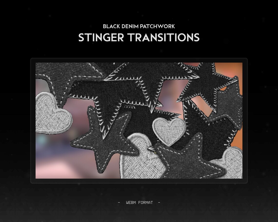 Y2K Dark Denim Stinger Transition | Black Patchwork Retro Jeans ...