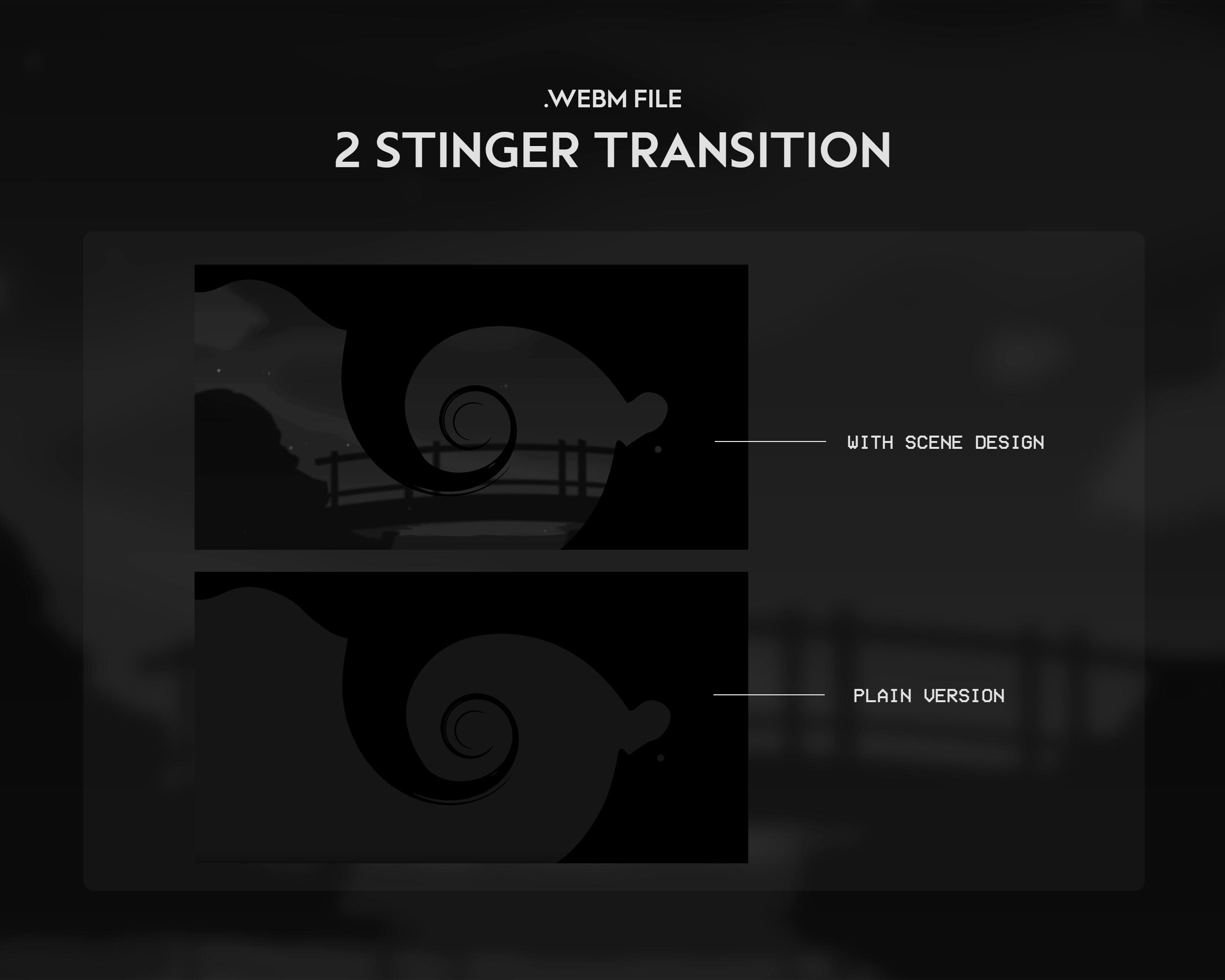 Black Minimal River Animated Stream Pack | Night Dark Clean Monochrome ...