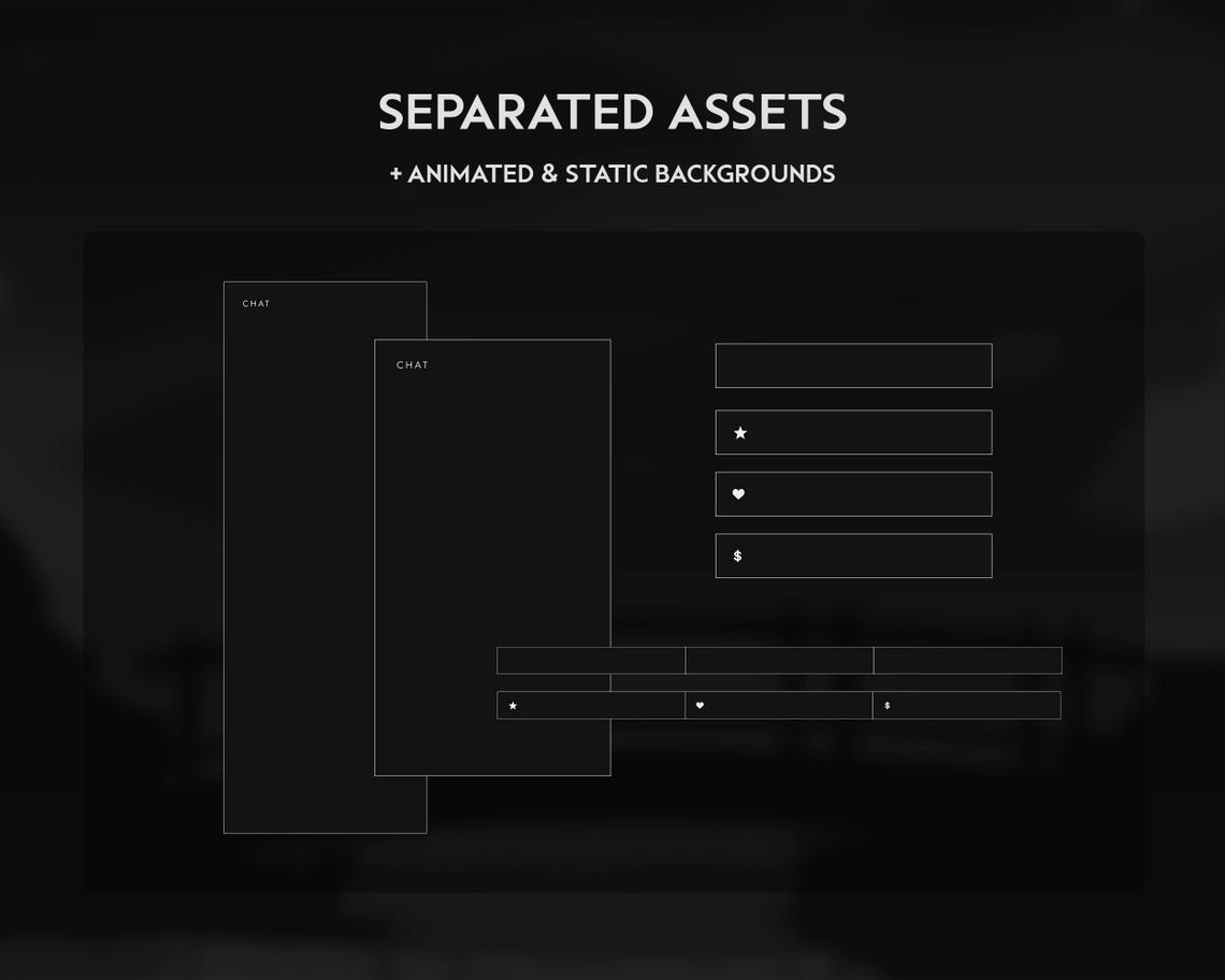 Black Minimal River Animated Stream Pack | Night Dark Clean Monochrome ...