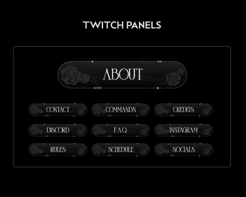 Wither Rose Animated Stream Pack | Elegant Witch | Gothic Vintage Dark ...