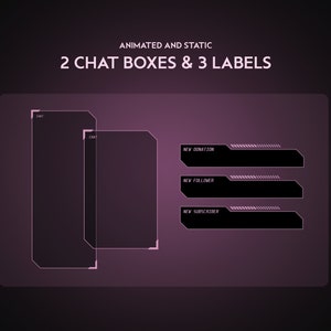 Pink Cyber Animated Stream Pack | Dark Minimal Clean Tech | Twitch ...