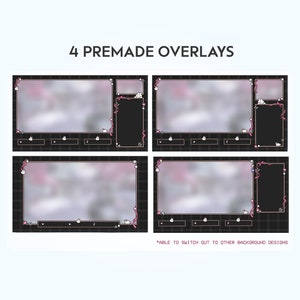 Animated Bunny Y2K Digital Cam Stream Pack | Black Minimal Lofi Cozy ...