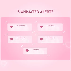 Animated Heart Pixel Stream Pack | Cute Minimalist Clean | Simple ...