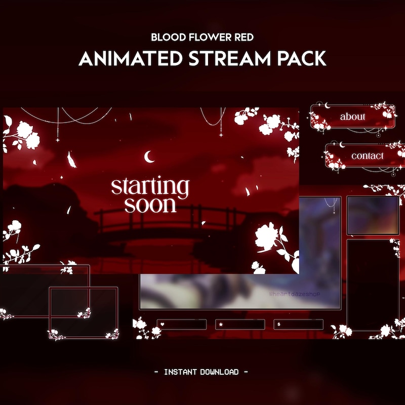 Emo Goth Stream Overlay - Etsy