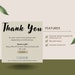 Simple Thank You Card Template Beige and Brown Printable Editable at ...
