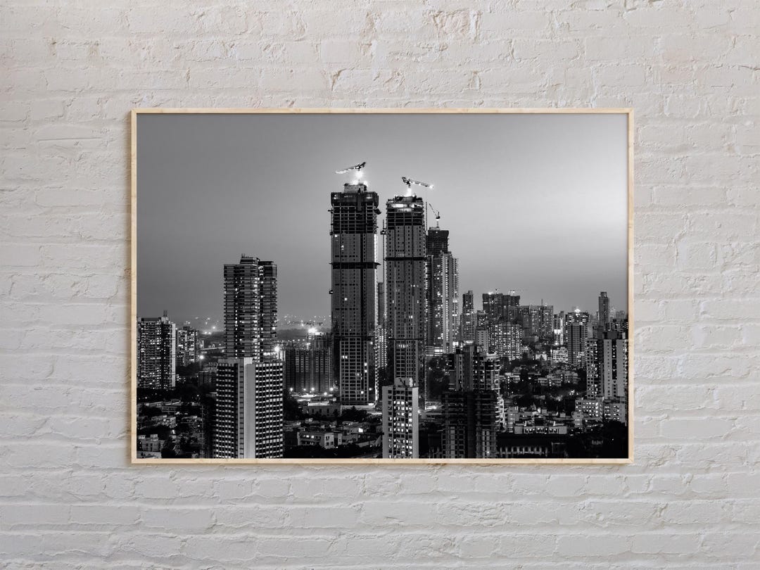 Black and White, Mumbai Print, Mumbai Wall Art, Mumbai Poster, Mumbai ...