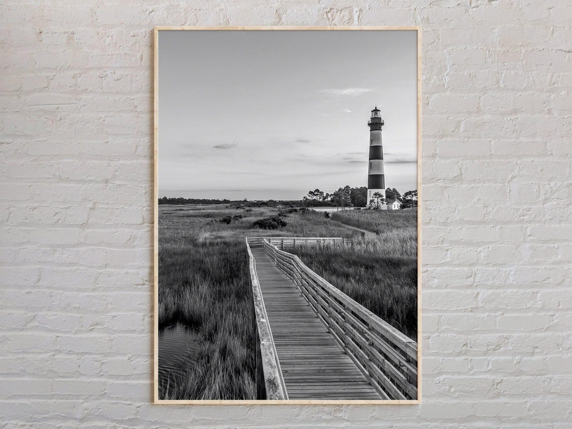 Black and White, Outer Banks Print, Outer Banks Wall Art, Outer Banks ...