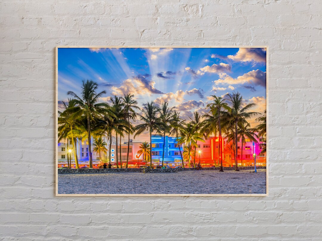 Real Photo, Miami Beach Print, Miami Beach Art, Miami Beach Poster ...