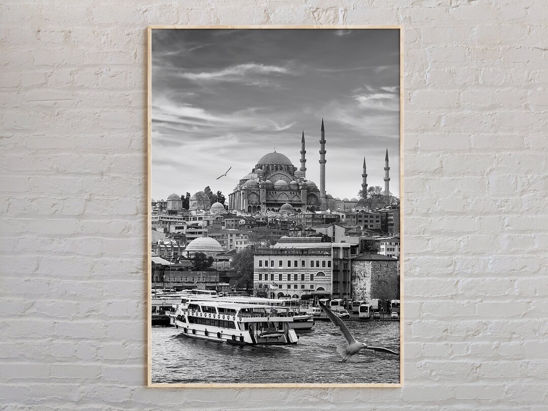 Black and White, Istanbul Print, Istanbul Wall Art, Istanbul Poster ...