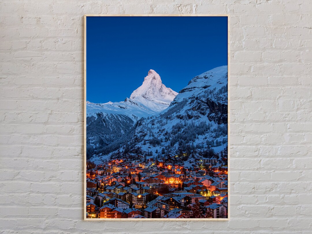 Real Photo, Zermatt Print, Zermatt Wall Art, Zermatt Poster, Zermatt ...