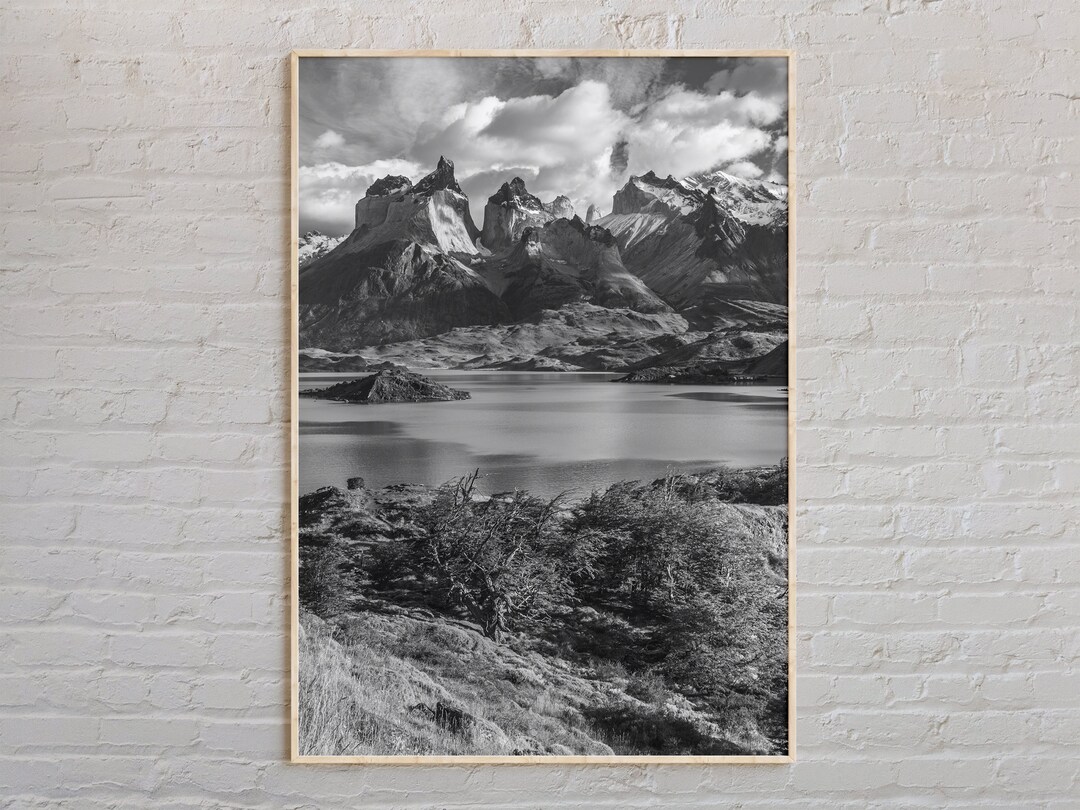 Black and White, Patagonia Print, Patagonia Wall Art, Patagonia Poster ...