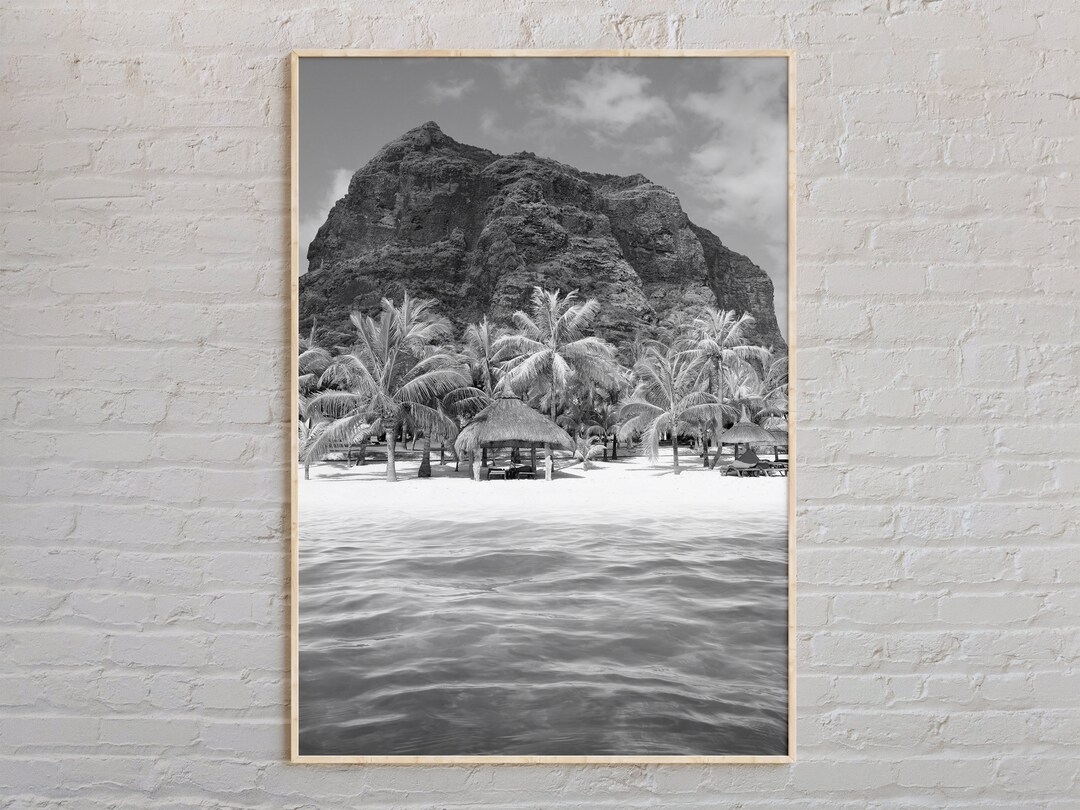 Black and White, Mauritius Print, Mauritius Wall Art, Mauritius Poster ...