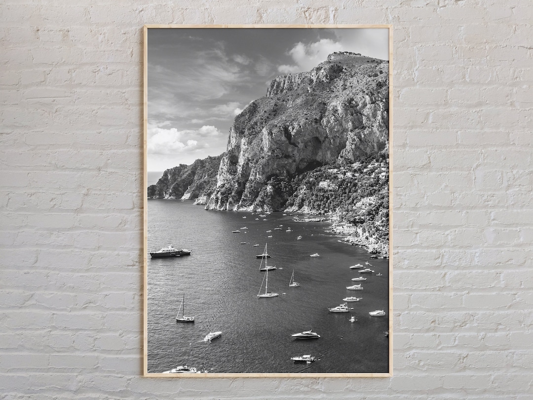 Black and White, Capri Print, Capri Wall Art, Capri Poster, Capri Photo ...