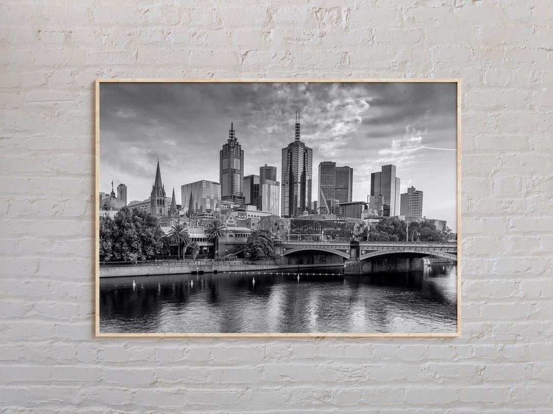 Black and White, Melbourne Print, Melbourne Wall Art, Melbourne Poster ...