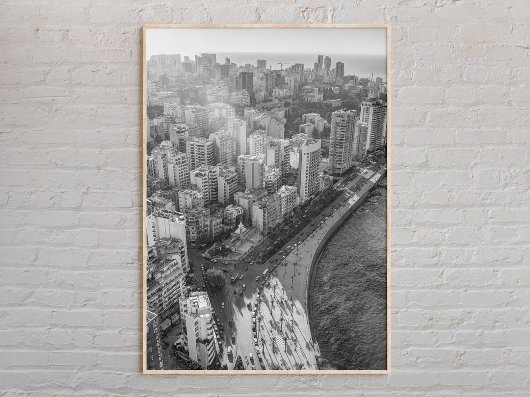 Black and White, Beirut Print, Beirut Wall Art, Beirut Poster, Beirut ...