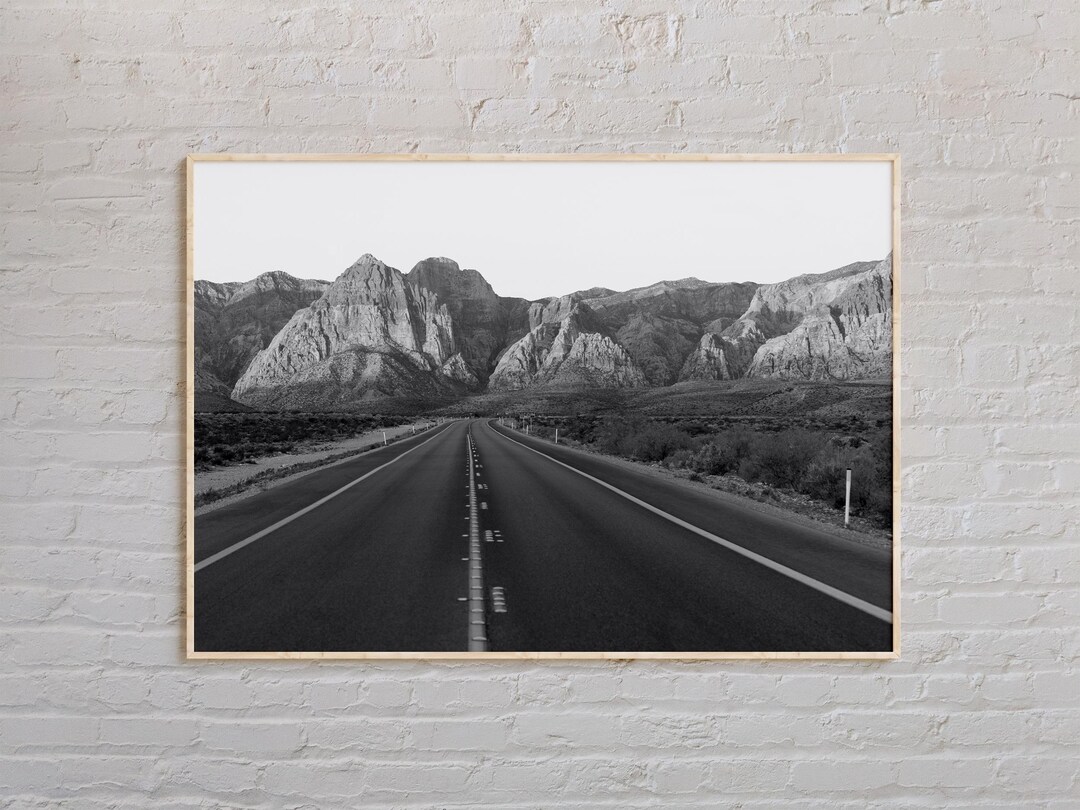 Black and White, Red Rock Canyon Print, Red Rock Canyon Wall Art, Red ...