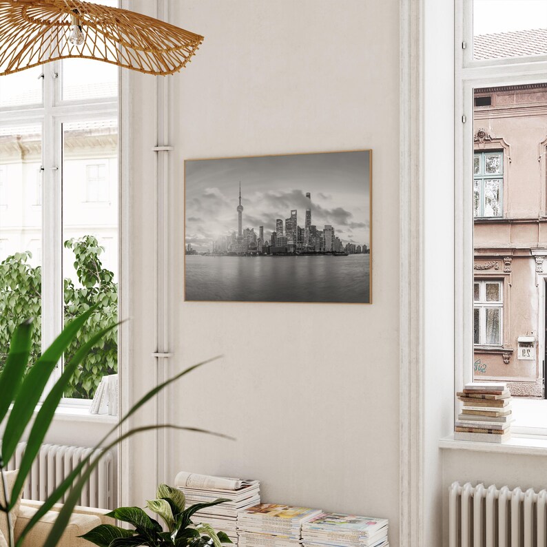 Black and White, Shanghai Print, Shanghai Wall Art, Shanghai Poster ...