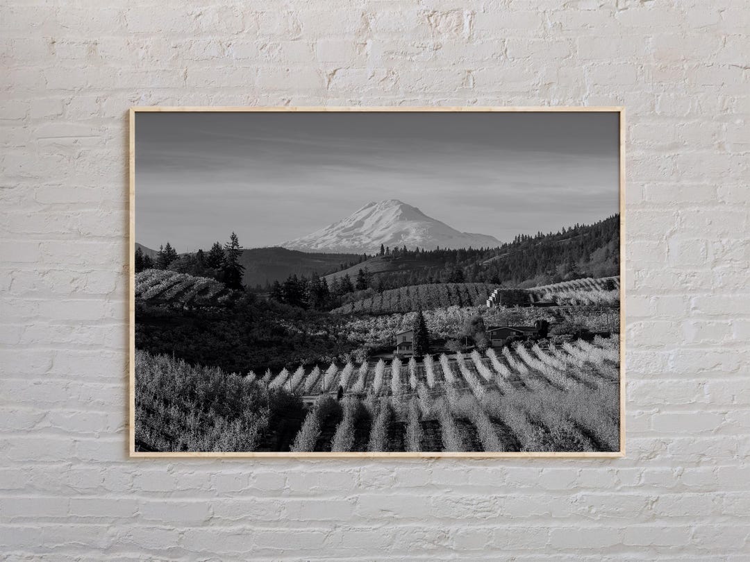 Black and White, Oregon Print, Oregon Wall Art, Oregon Poster, Oregon ...