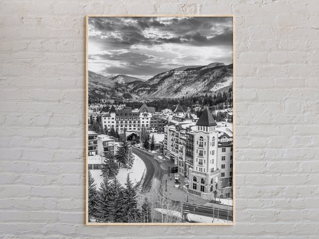 Black and White, Vail Print, Vail Wall Art, Vail Poster, Vail Photo ...