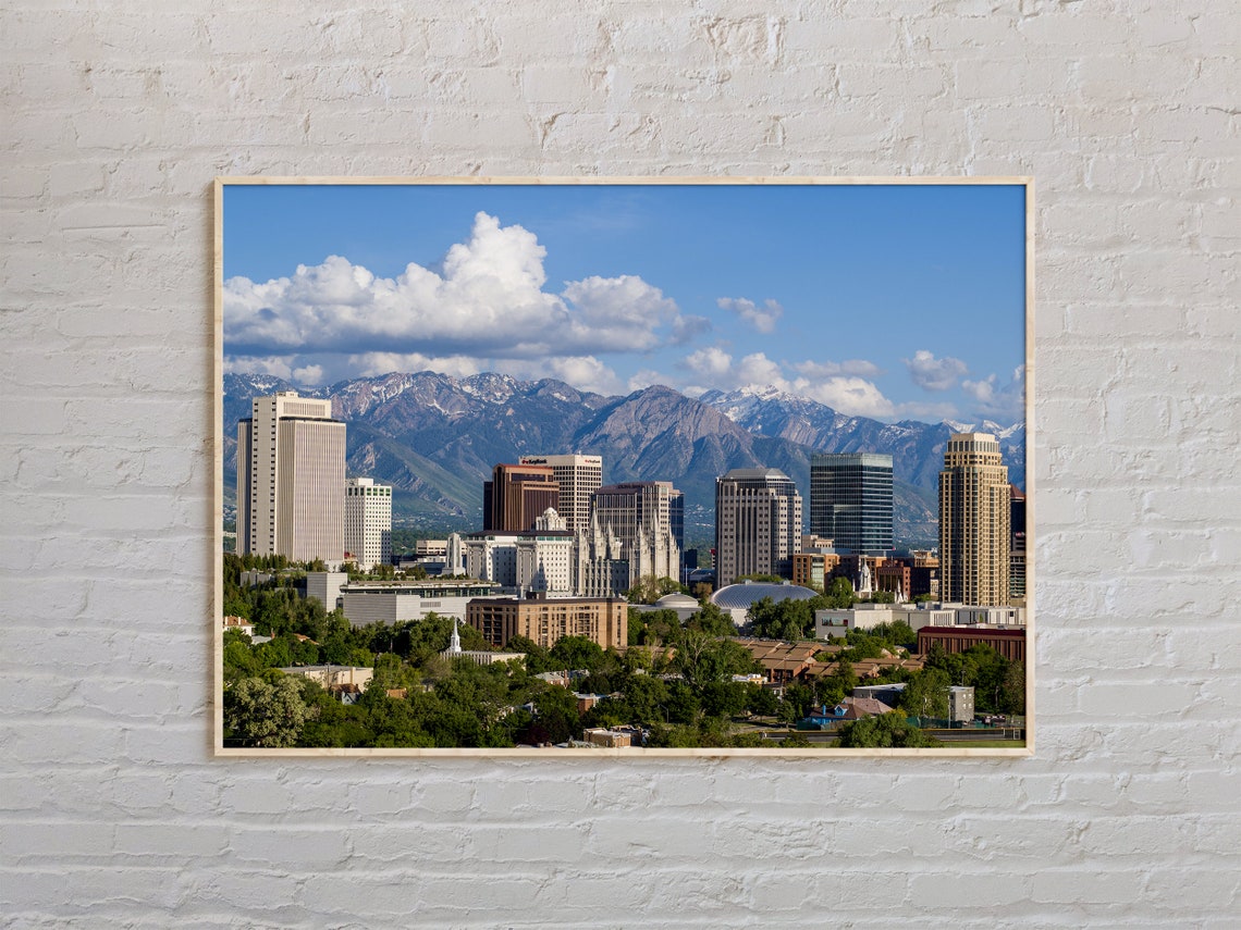 Real Photo, Salt Lake City Print, Salt Lake City Wall Art, Salt Lake ...