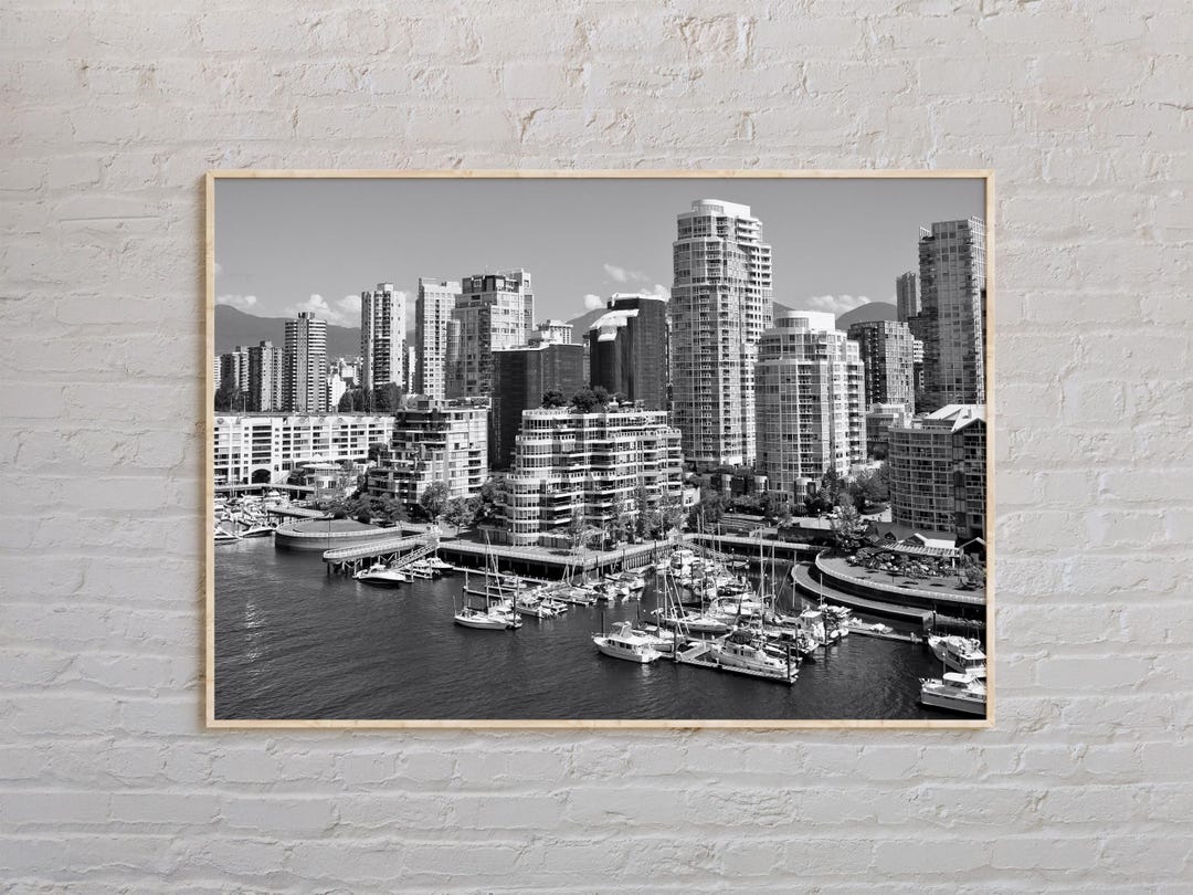 Black and White, Vancouver Print, Vancouver Wall Art, Vancouver Poster ...