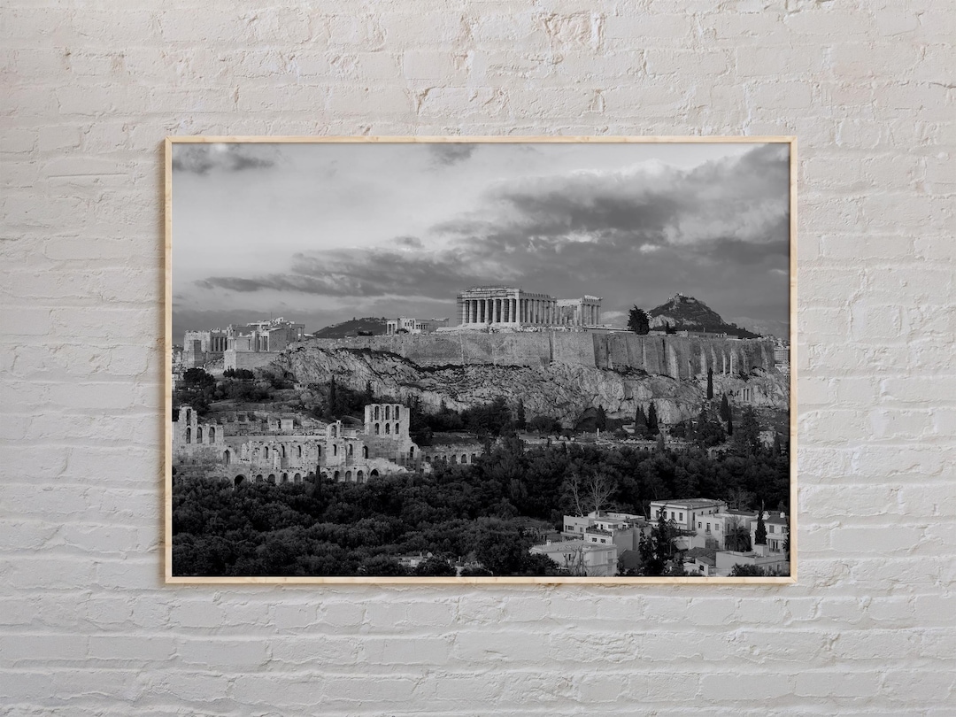 Black and White, Athens Print, Athens Wall Art, Athens Poster, Athens ...