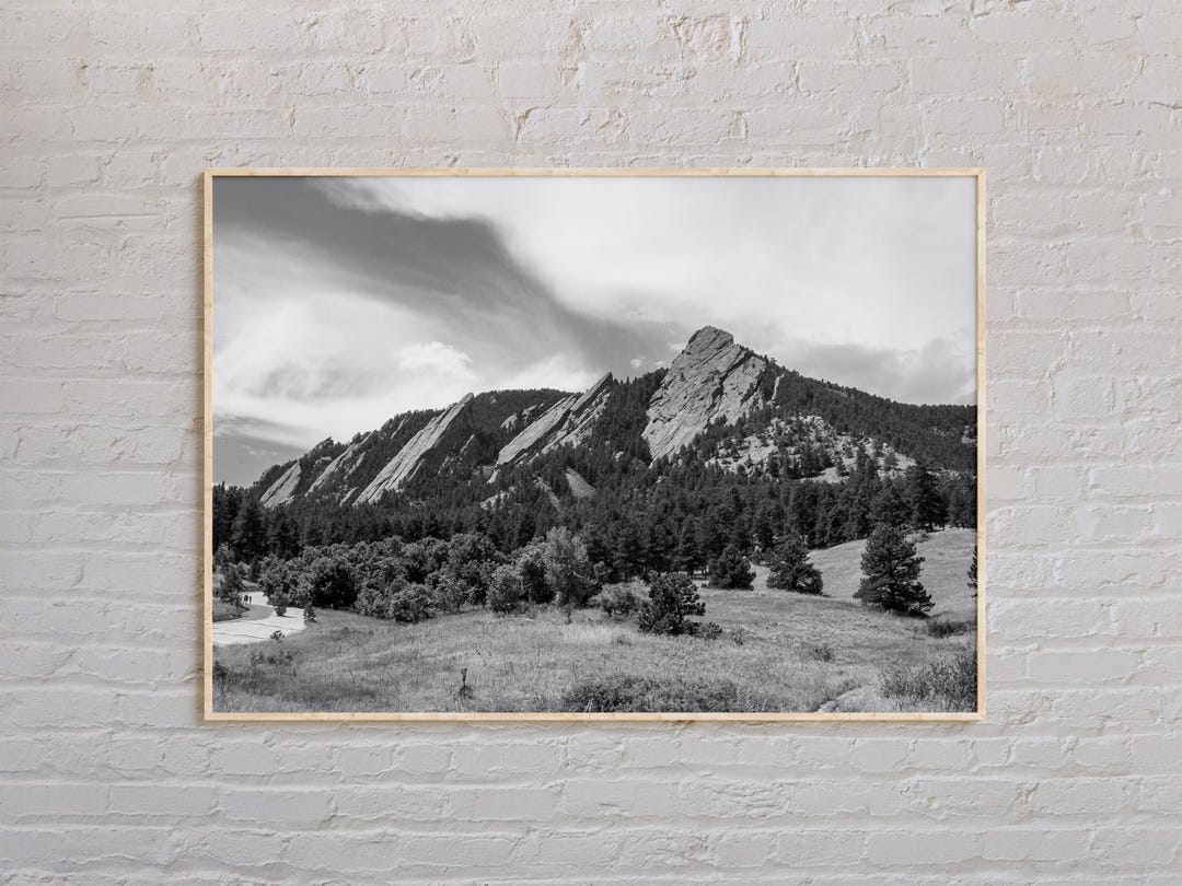 Black and White, Boulder Print, Boulder Wall Art, Boulder Poster ...