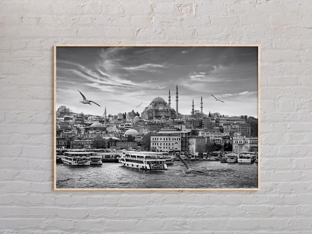 Black and White, Istanbul Print, Istanbul Wall Art, Istanbul Poster ...