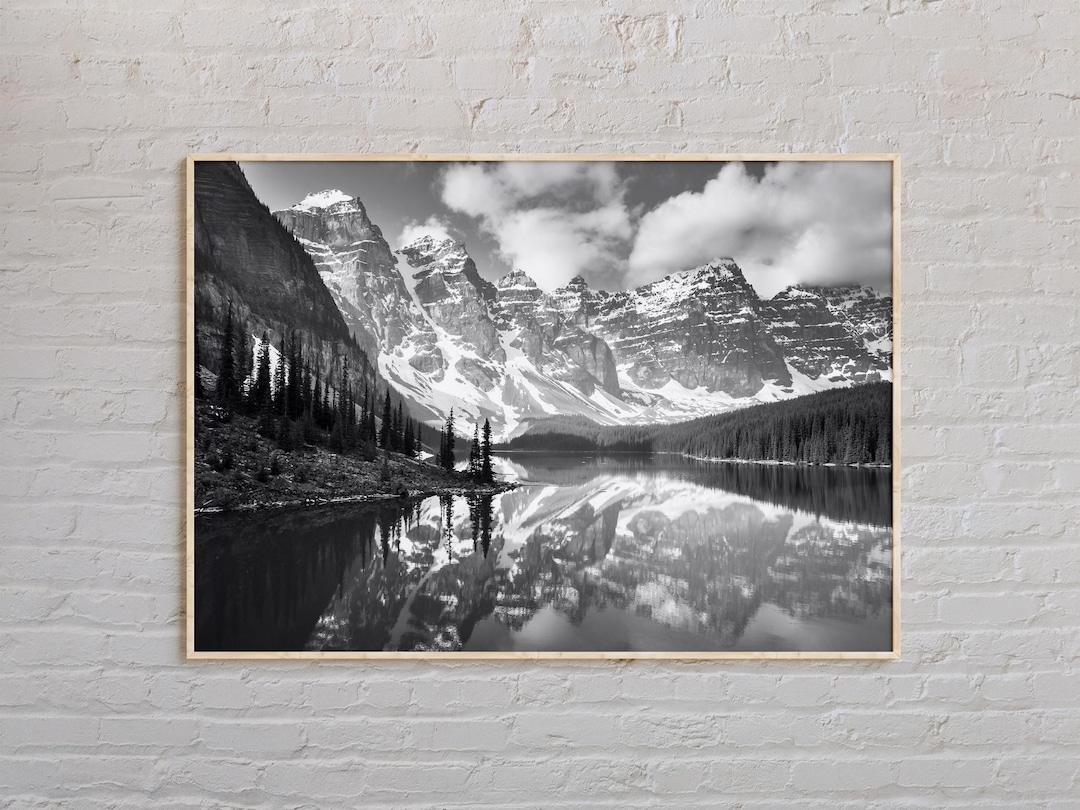 Black and White, Banff Print, Banff Wall Art, Banff Poster, Banff Photo ...