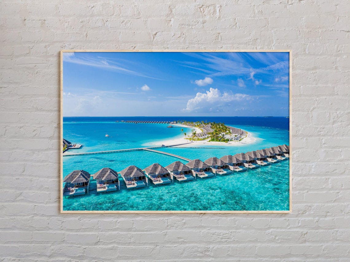Real Photo, Maldives Print, Maldives Wall Art, Maldives Poster ...