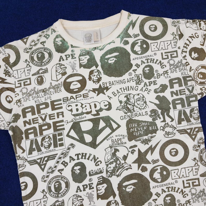 Vintage Baby Milo A Bathing Ape Japan Brand Overprint Tshirt - Etsy