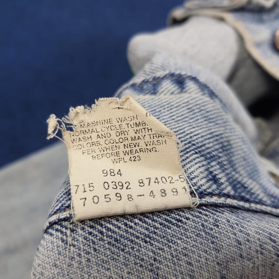 Vintage Levi's Custom Number Nine Logo Denim Jacket - Gem