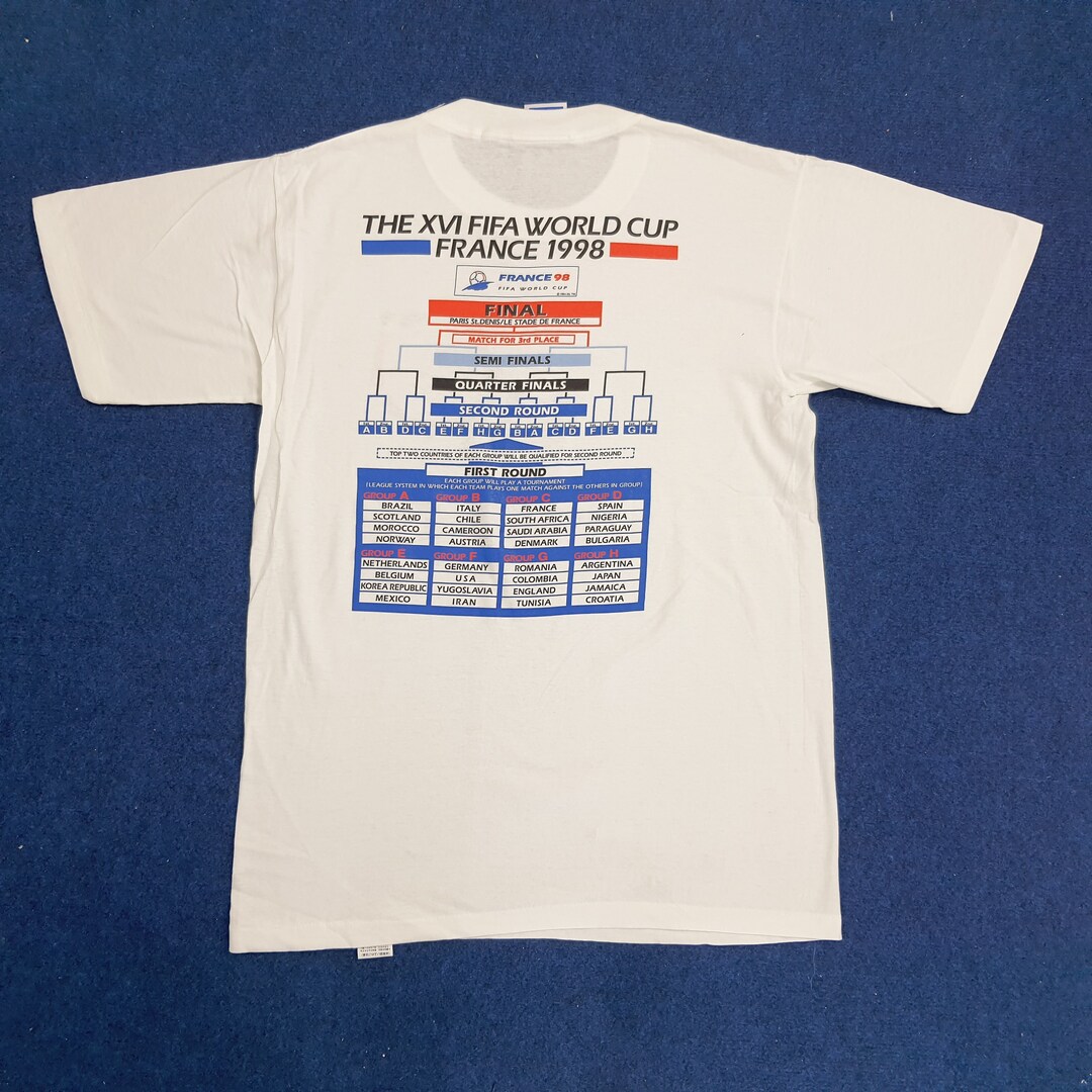 Vintage 90's the XVI FIFA World Cup France 1998 T-shirt - Etsy