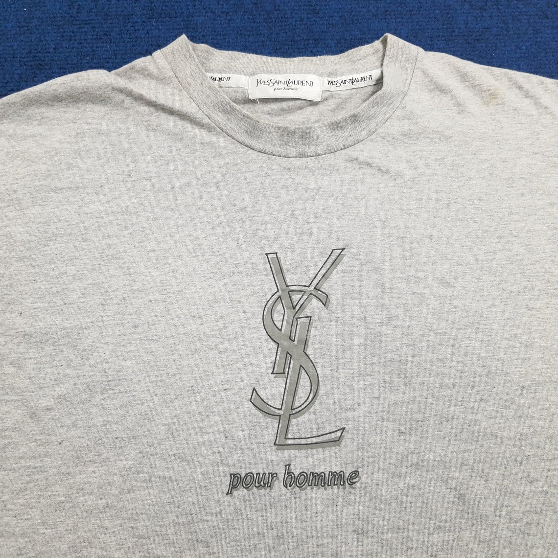 Vintage Yves Saint Laurent YSL Logo T-shirt - Etsy
